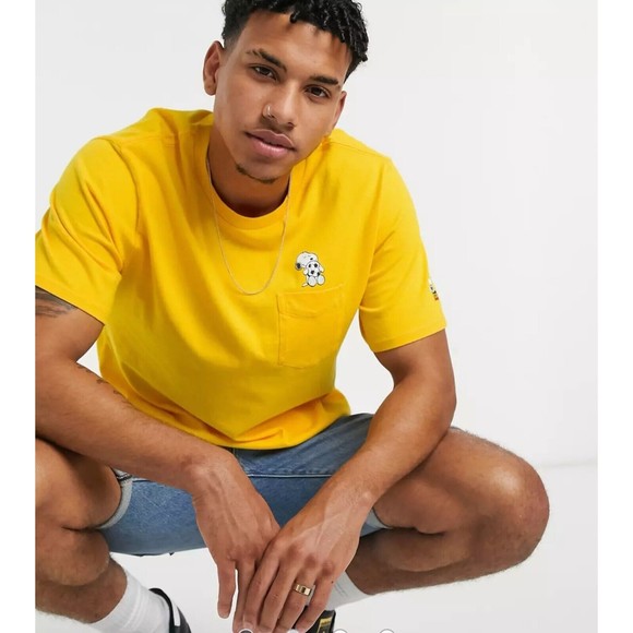 Levi's | Shirts | Levis X Peanuts Pocket Tee Shirt Cotton Snoopy Yellow ...